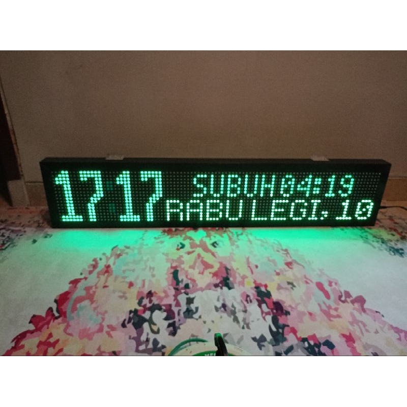 Jual Jam Waktu Sholat Running Teks, Jam Masjid, Jam Sholat Digital, JWS ...