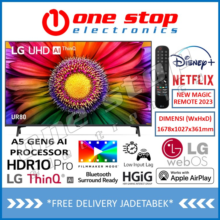 Jual LG 75UR8050 4K Smart UHD AI ThinQ® TV 75 Inch 75UR8050PSB | Shopee ...