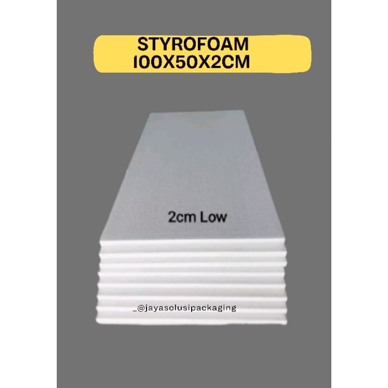 Jual Lembaran styrofoam 100x50x2cm/lembaran foam papan styrofoam(BACA ...