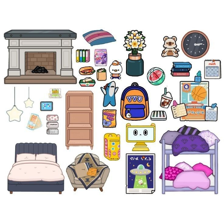 Jual FURNITURE TOCA BOCA PERLENGKAPAN RUMAH MAINAN TOCA BOCA PAPER DOLL ...