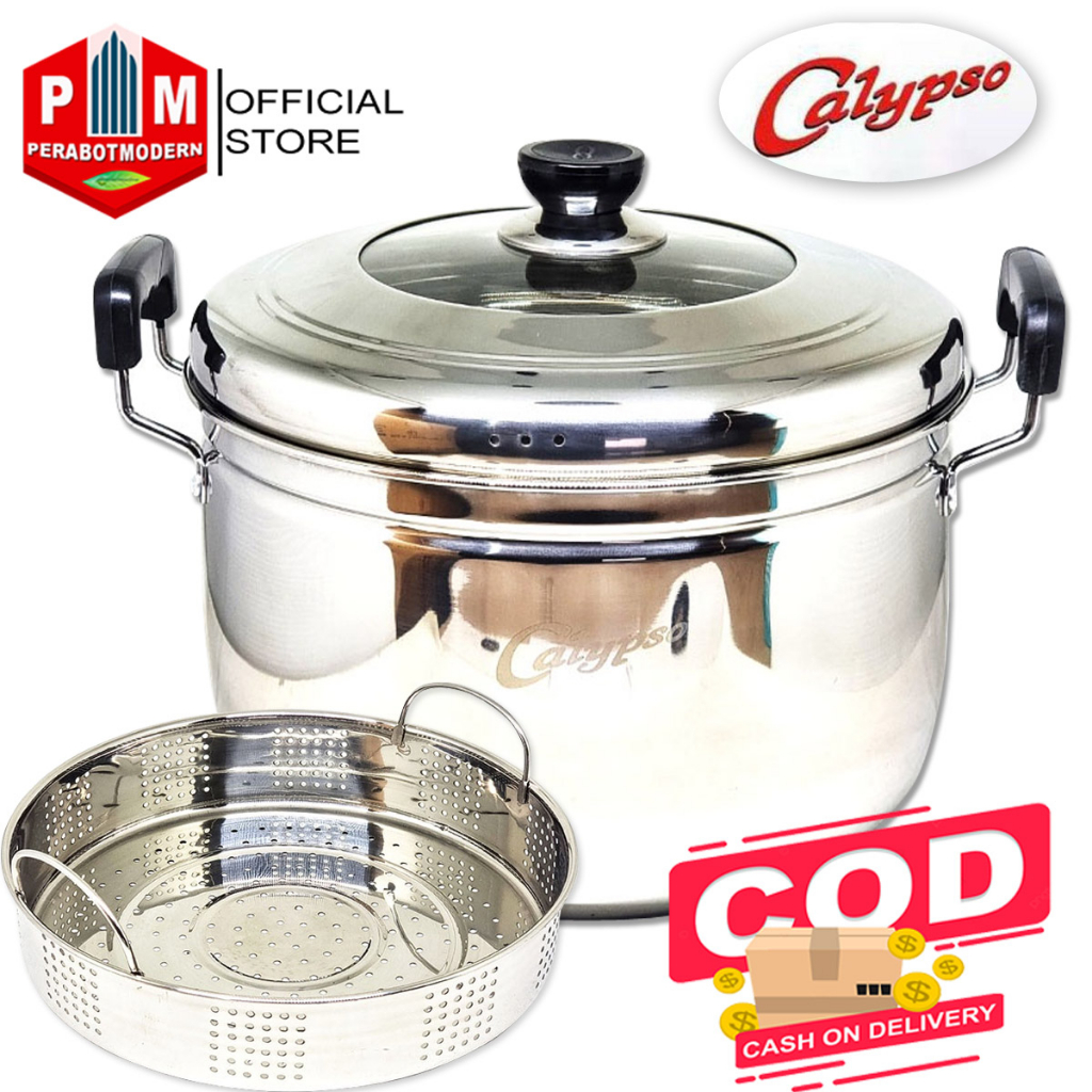 Jual Calypso Panci Steamer + Tutup Stainless 28cm 10Liter | Kukusan ...
