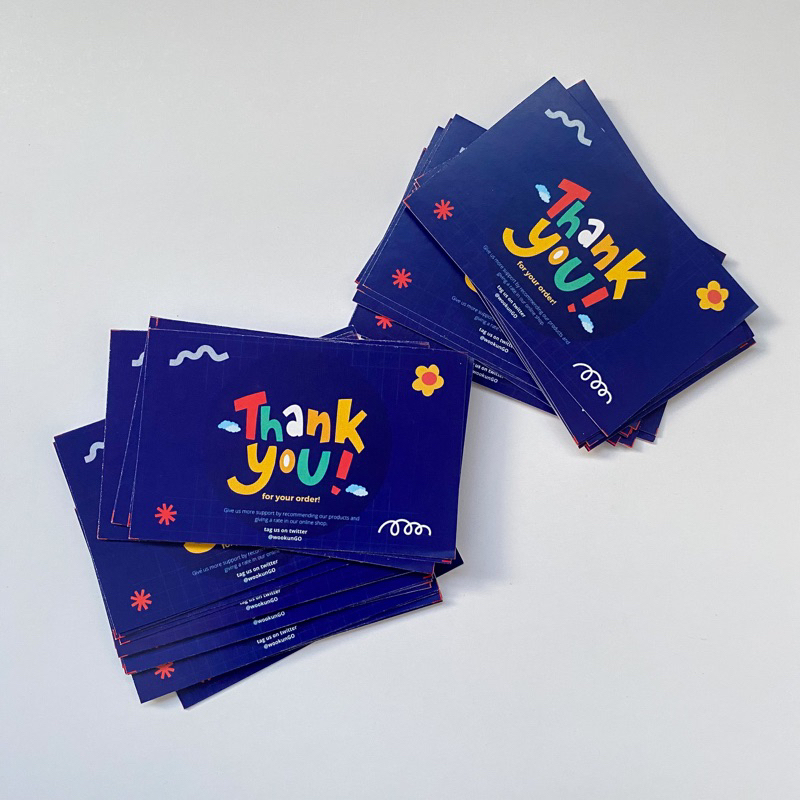 Jual Thank You Card Bisa Custom (Min. 25pcs) | Shopee Indonesia