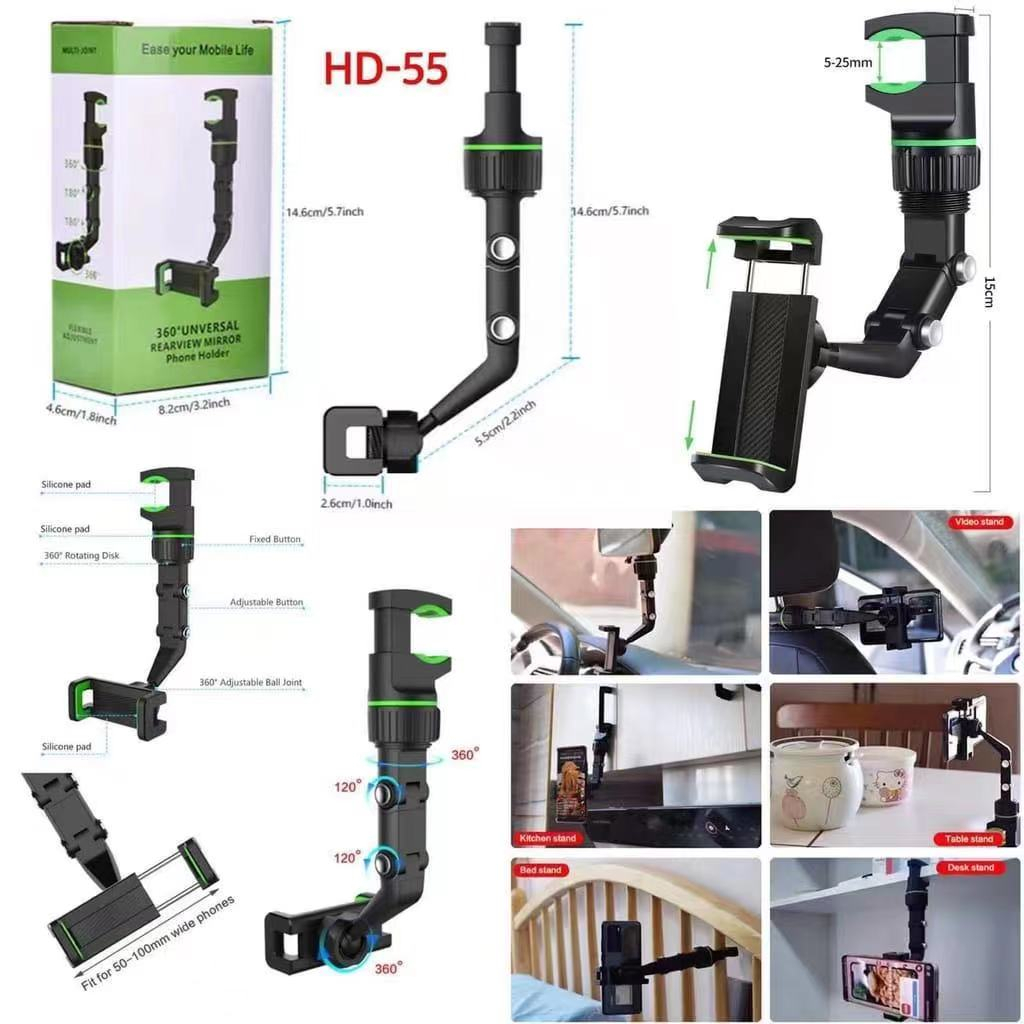 Jual Car phone penyangga hp di mobil rearview mirror kaca tengah mobil ...