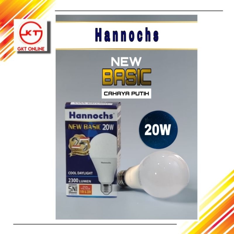 Jual Lampu LED Hannoch New Basic 20 Watt/Lampu Bohlam LED Cahaya Putih ...