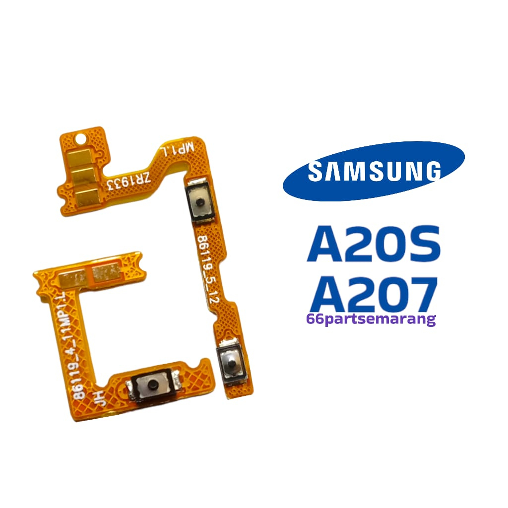 Jual Flexibel Flexible Tombol Power On Off Volume Samsung A20S A207F Original Copotan | Shopee ...