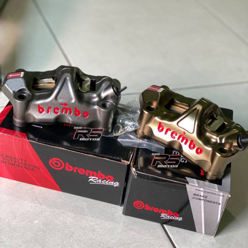 Jual kaliper Brembo gp4rx set breket ninja dan mp tiger kaliper Brembo monoblok | Shopee Indonesia
