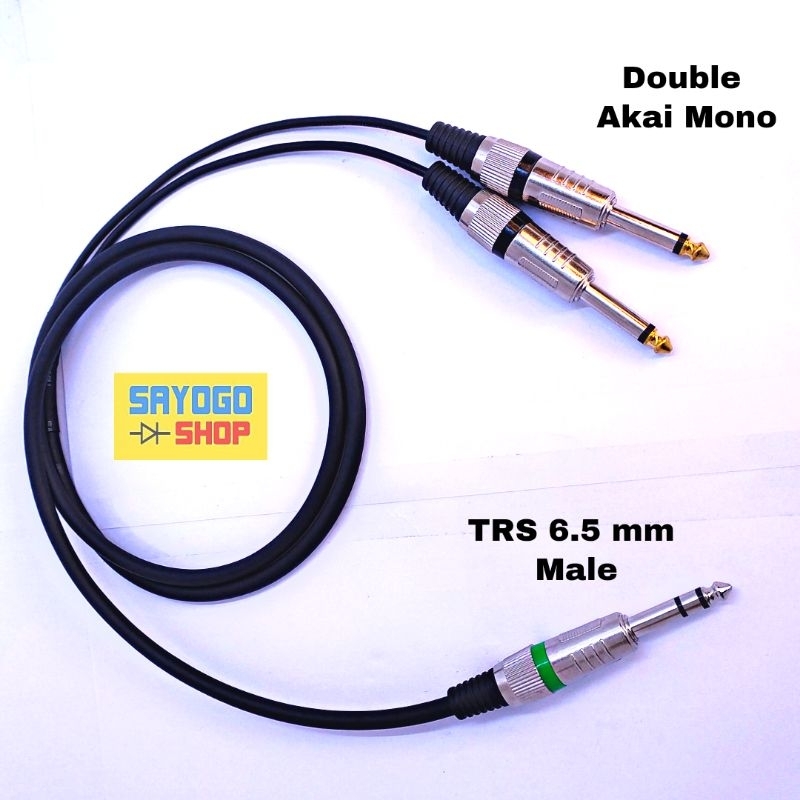 Jual Audio Adapter Jack Akai Stereo TRS 6.5 mm Male to Double Akai Mono | Shopee Indonesia