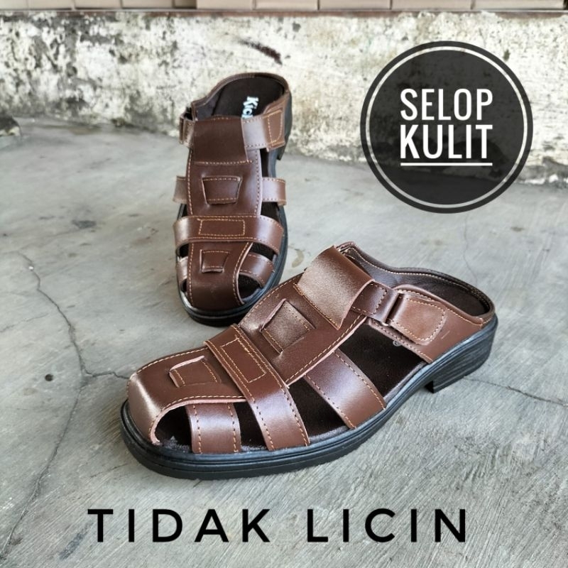 Jual sepatu sandal pria/selop kulit pria/sandal pria/sepatu sandal ...