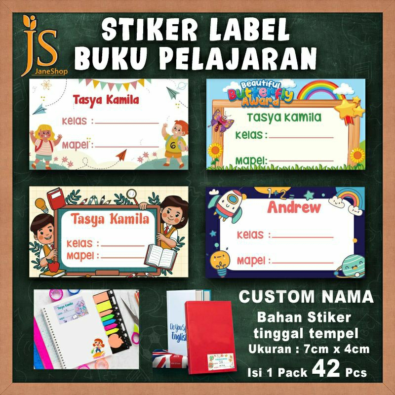 Jual Isi 42 Stiker Mapel Label Buku Pelajaran Sekolah Stiker Mata Pelajaran Shopee Indonesia