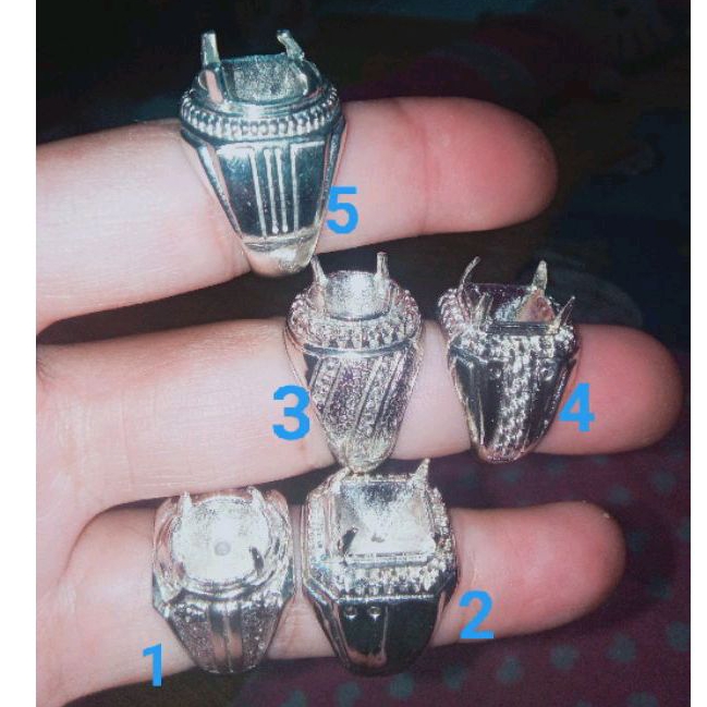 Jual Ring Emban Alpaka Super Jenis Kuku atau Gigi chrome perak (bukan ...