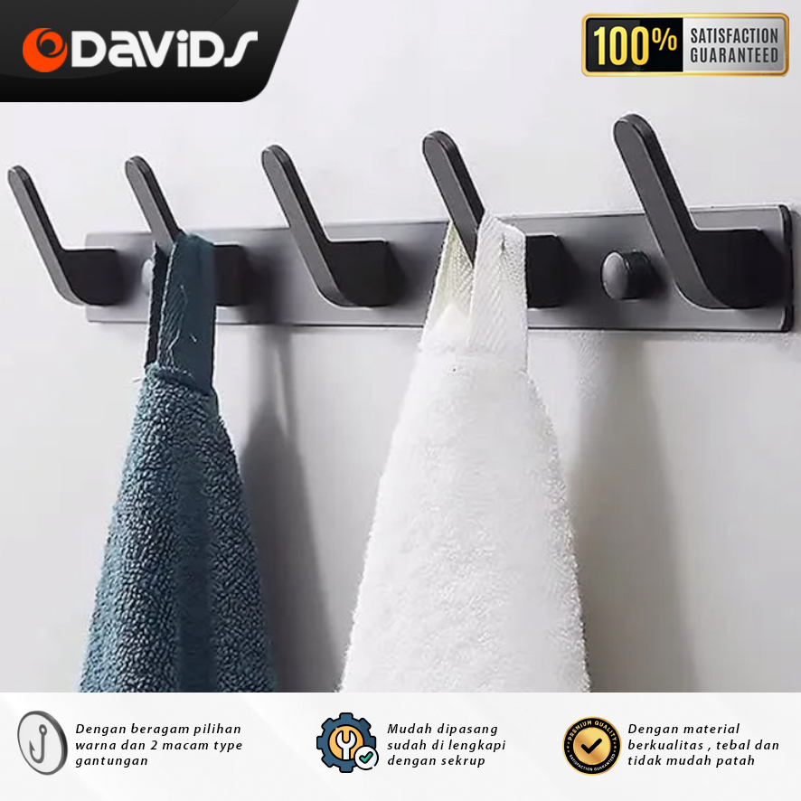 Jual Kapstok Stainless Gantungan Baju Cantolan Dinding Kamar Hitam 5070 | Shopee Indonesia