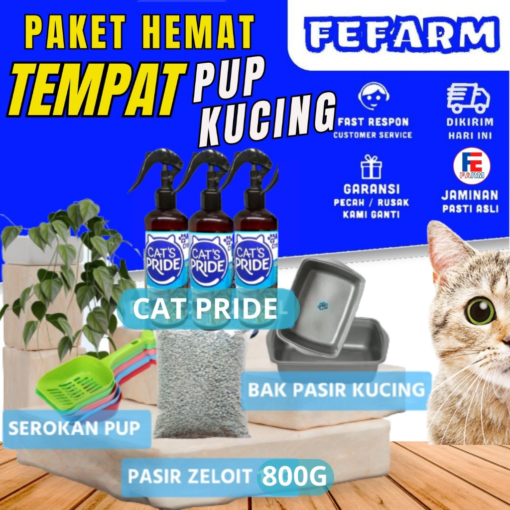 Jual Paket Hemat Bak Pasir Pup Kucing Gratis Pasir / Cat Litter Kucing ...
