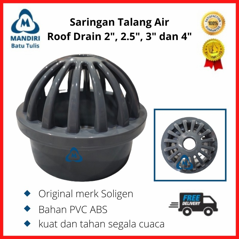 Jual Roof Drain Saringan Talang Air SOLIGEN Pvc 2" inch | Shopee Indonesia