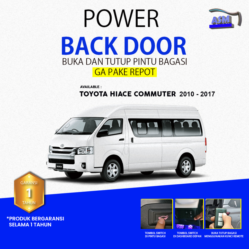 Jual Power Back Door Pintu Bagasi Otomatis Hiace Commuter 2010-2017 ...