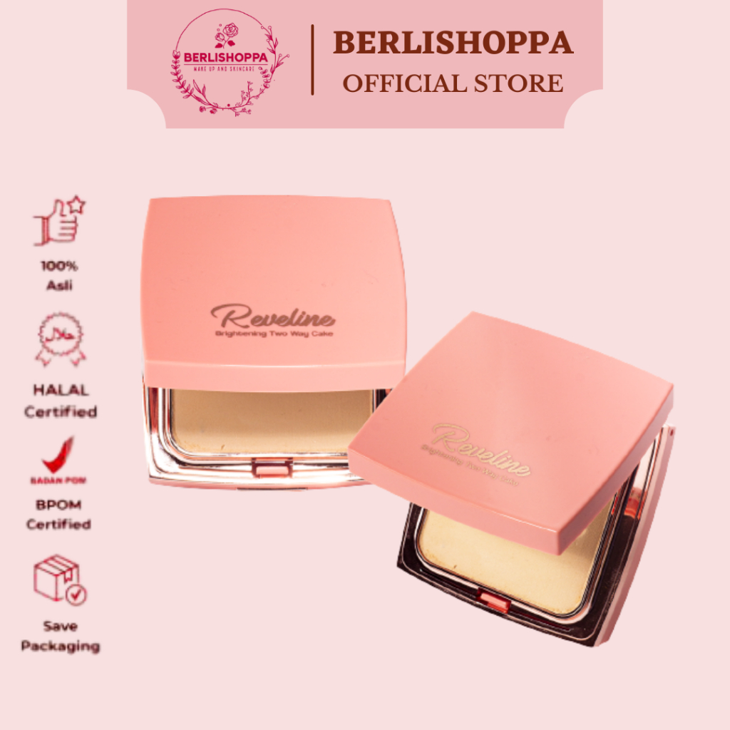 Jual REVELINE Brightening Two Way Cake Bedak New Packaging Ivory / Natural / Tropical | Shopee ...