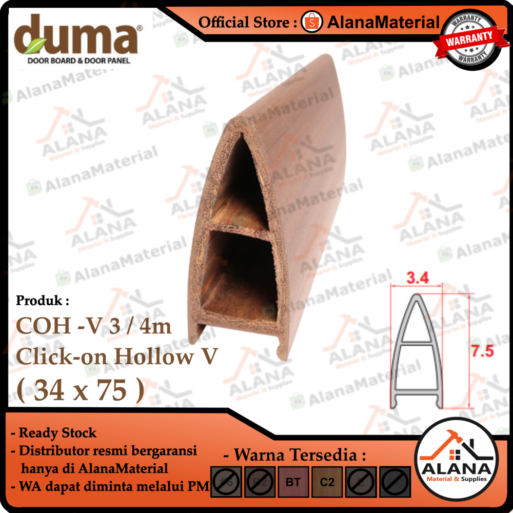 Jual Duma COH - V Click on Hollow ( 34 x 75 ) 3m 4m WPC Kisi 3 4 m Para ...