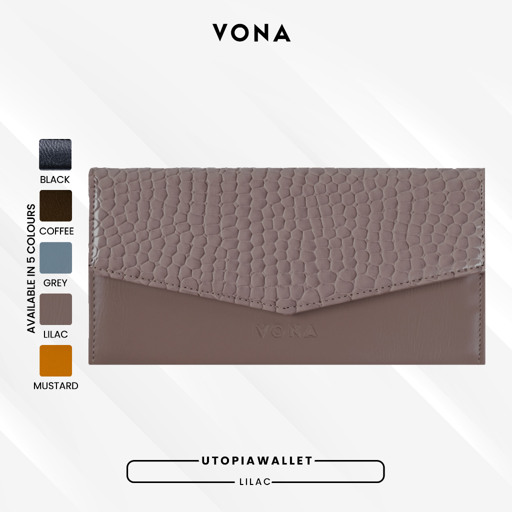 Jual VONA Utopia Long Wallet - Dompet Panjang Wanita Motif Croco Elegan ...