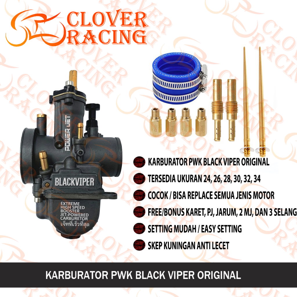 Jual [ BISA COD ] KARBURATOR BLACKVIPER BLACKRAVEN PWK 24 26 28 30 32 34 BLACK RAVEN CARBURETOR ...