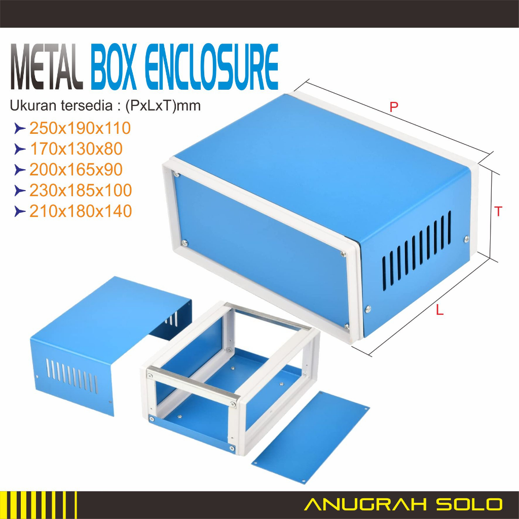 Jual Box Metal Case Junction Box Instrument Electronic Project Box ...