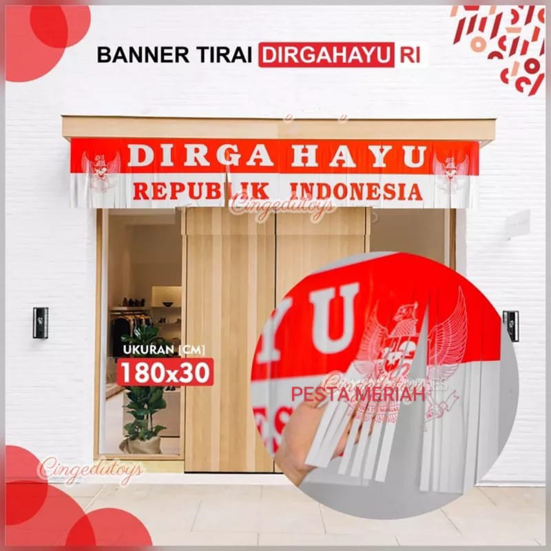 Jual TERLENGKAP!! BANNER RUMBAI DIRGAHAYU RI / BANNER TIRAI DIRGAHAYU ...