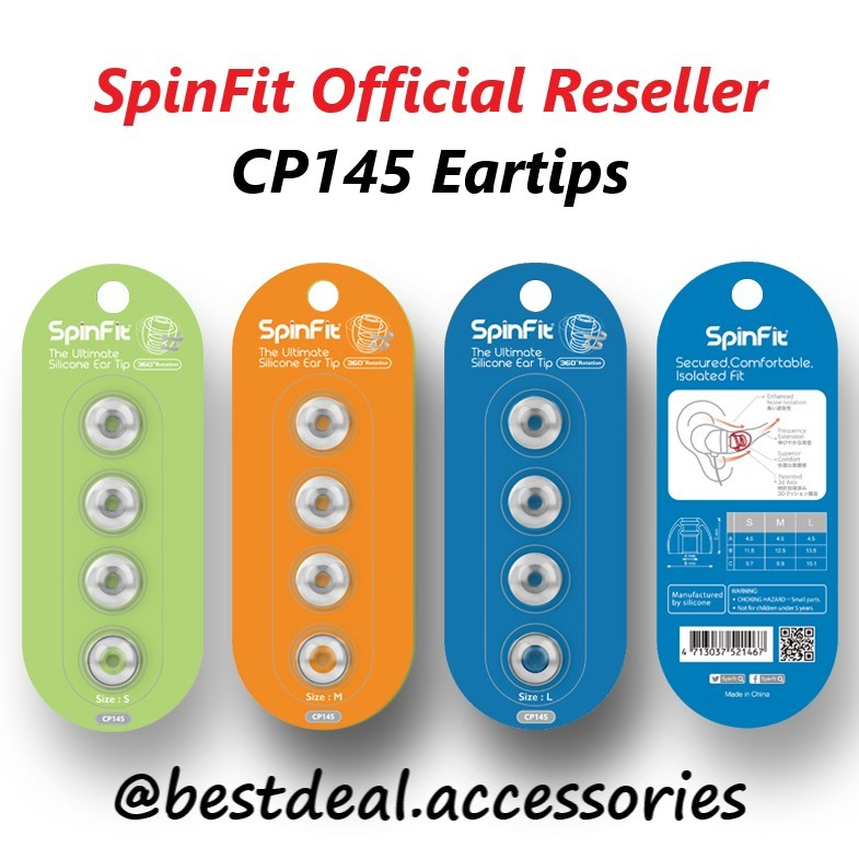 Jual SpinFit CP145 Ultimate Earphone Eartips Ukuran Nozzle 4.5mm S M L ...