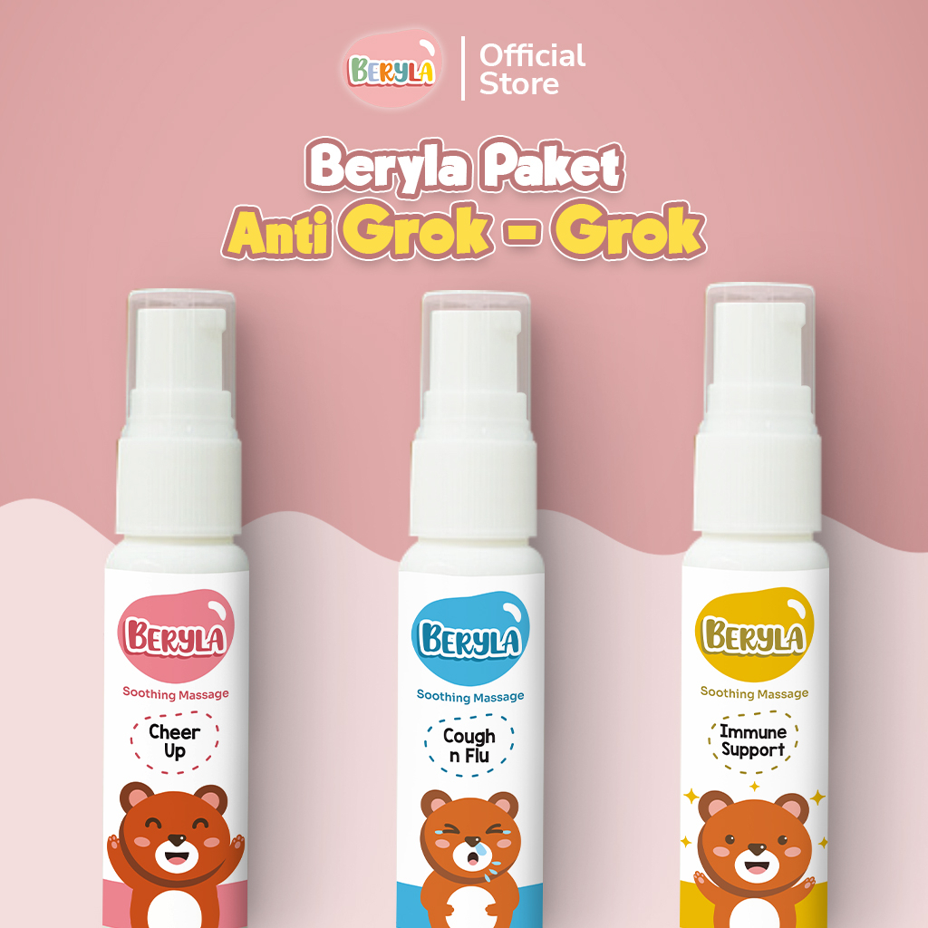 Jual BERYLA Baby Soothing Massage Paket Anti Grok-Grok Minyak Pijat dan ...