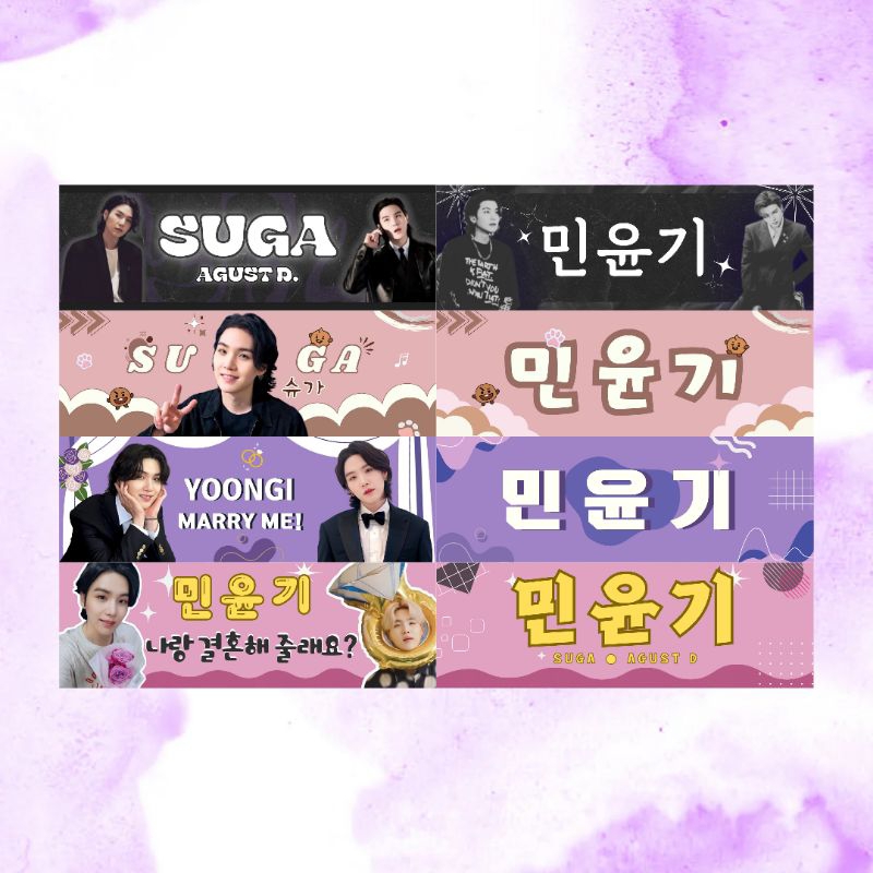 Jual HAND BANNER KPOP BTS SUGA MIN YOONGI | Shopee Indonesia
