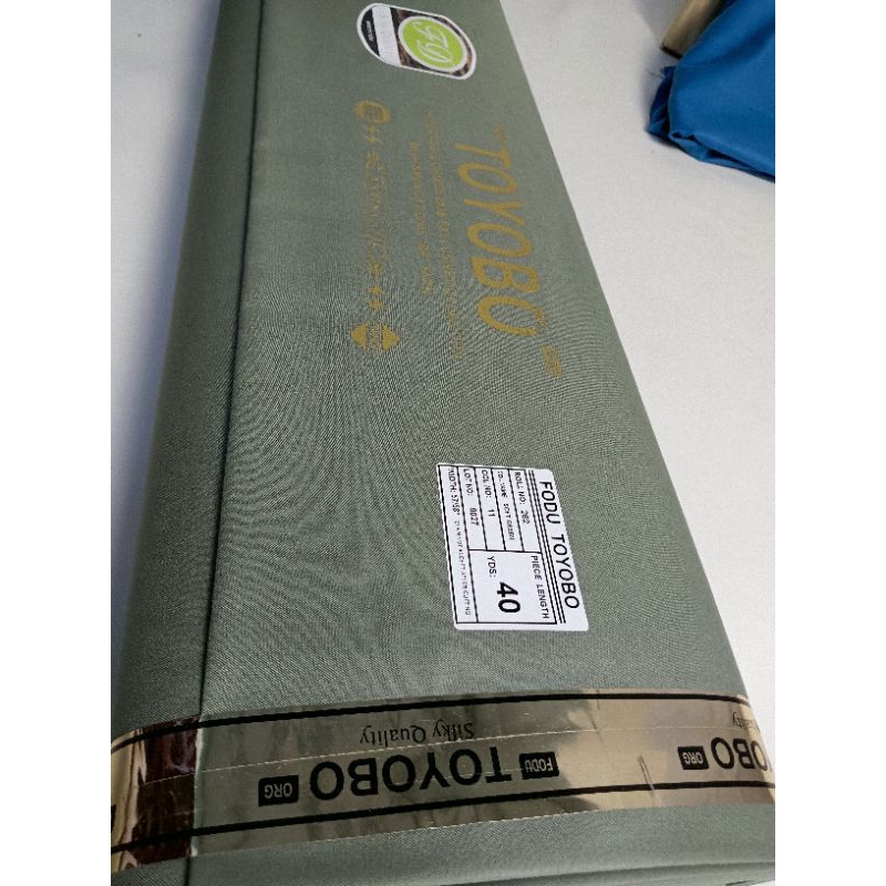 Jual kain TOYOBO FODU premium warna sage green soft per 0.5 meter ...