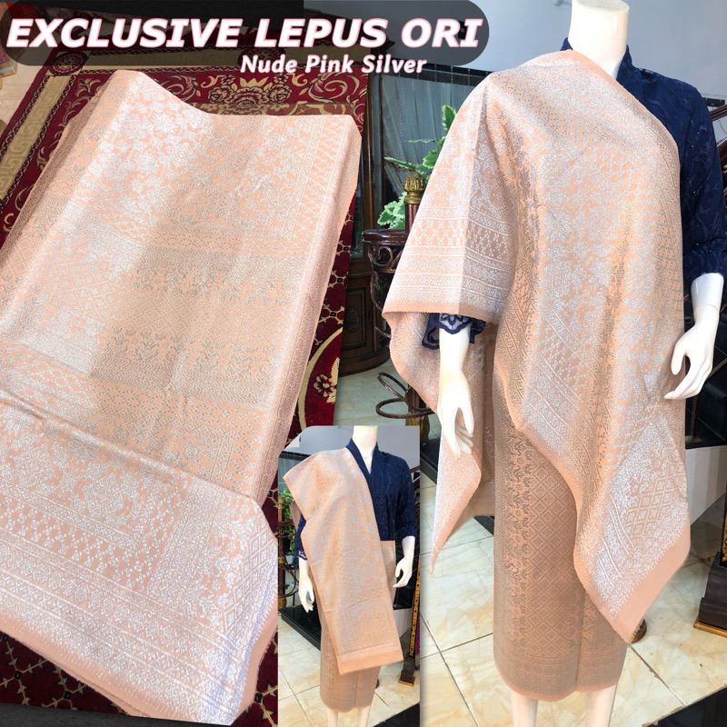 Jual Songket Lepus Halus Exclusive Pink,Peach,Rose Gold,Salem,Peach/ Songket Tenun Palembang ...