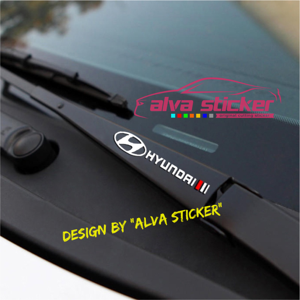 Jual 2 pcs sticker wiper mobil hyundai avega stargazer tucson creta ...