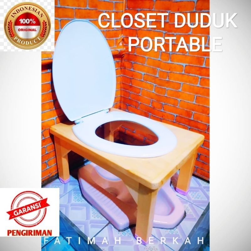 Jual ALAS CLOSET DUDUK KAYU ALAT BANTU LANSIA CLOSET WARNA WARNI JATI ...