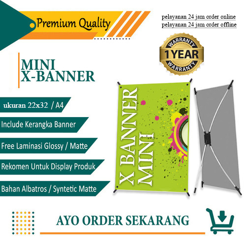Jual X banner banner spanduk a4 + cetak | Shopee Indonesia
