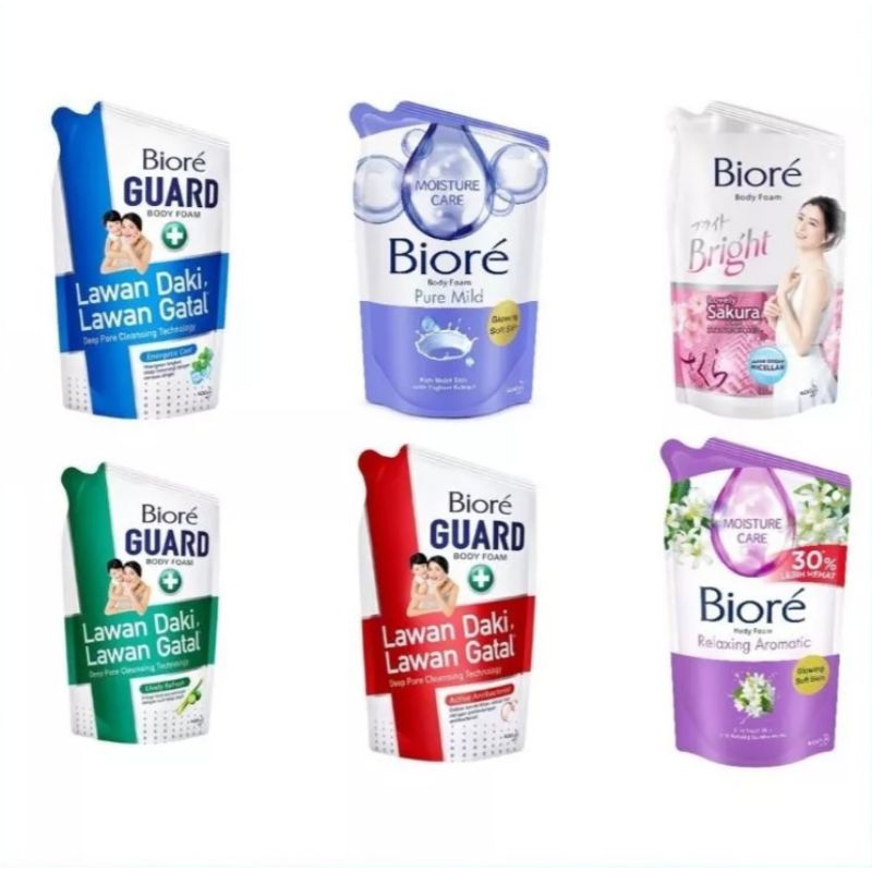 Jual RO | BIORE Body Wash 800ml / Body Foam / Sabun Mandi Cair Pouch | Shopee Indonesia