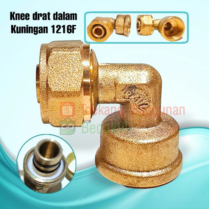 Jual Knee Drat Dalam Kuningan 1/2" (L½x16F) - Sambungan Selang Air Panas | Shopee Indonesia