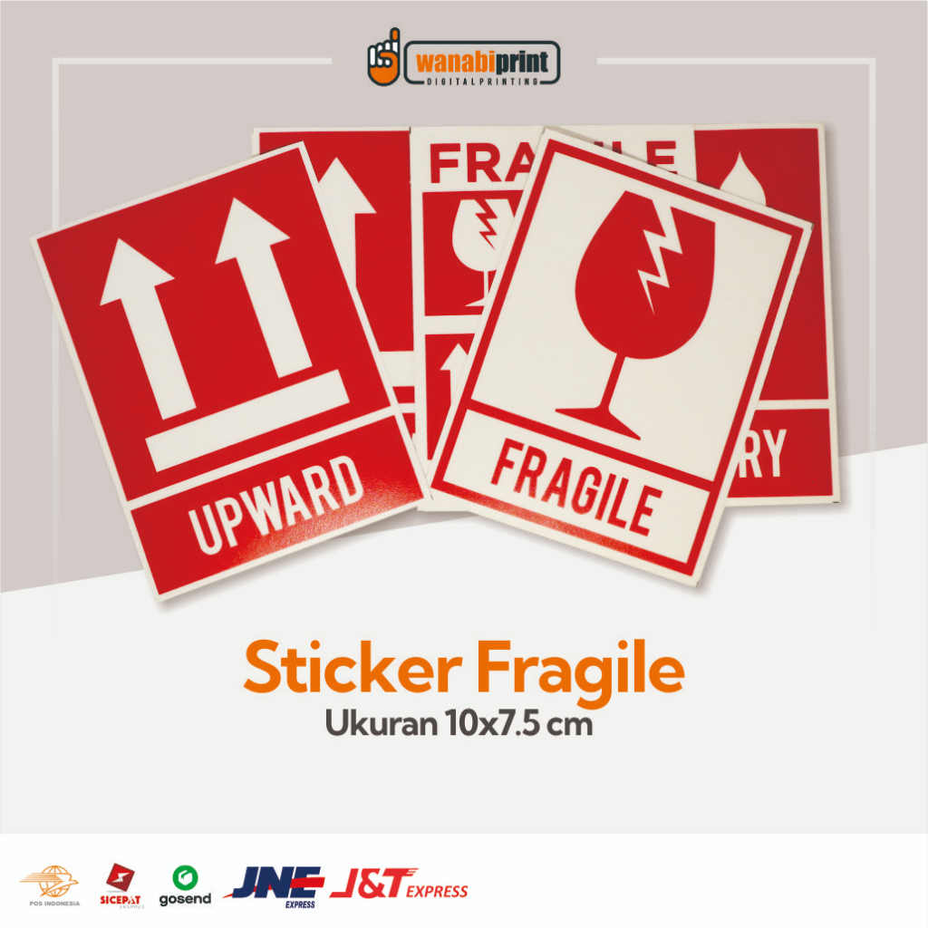 Jual Stiker Sticker Fragile Fragil Label Pengiriman Custom Awas Barang ...