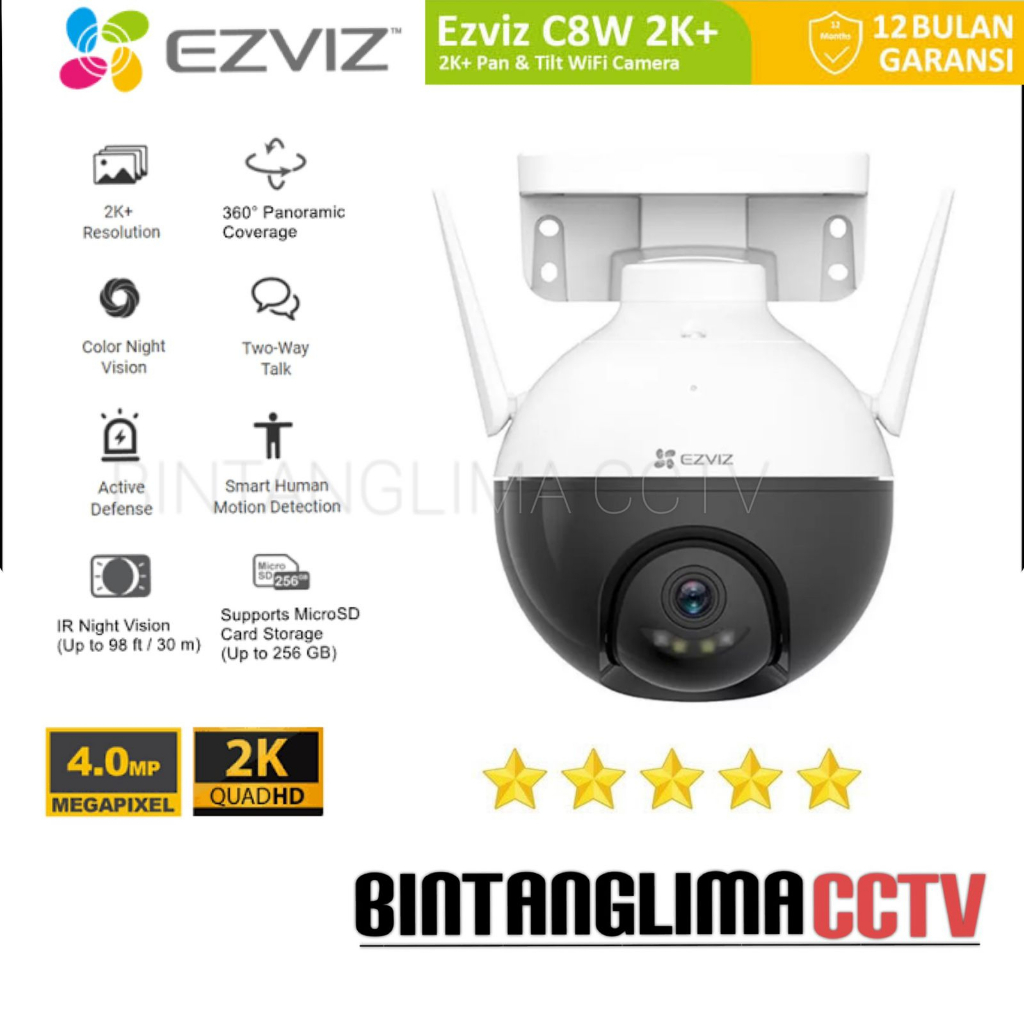 Jual Ezviz C8W 4Mp 2K Plus Pan & Tilt Wi-Fi Outdoor Camera | Shopee ...