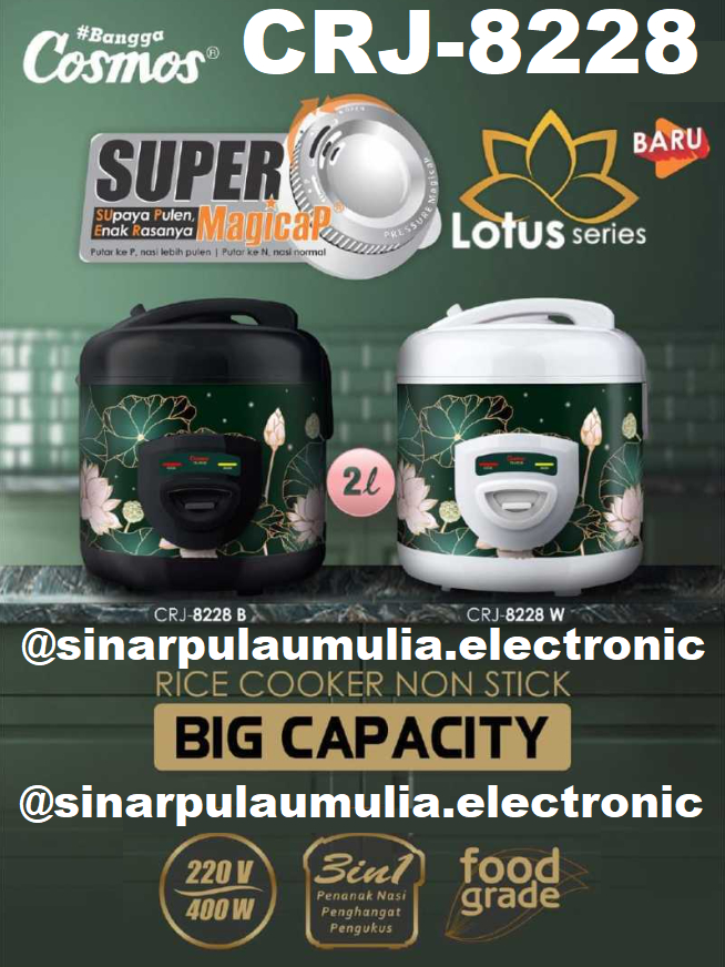 Jual Cosmos Rice Cooker 3 in 1 Magic Com 2 Liter - CRJ-8228 / CRJ 8228 / CRJ8228 | Shopee Indonesia