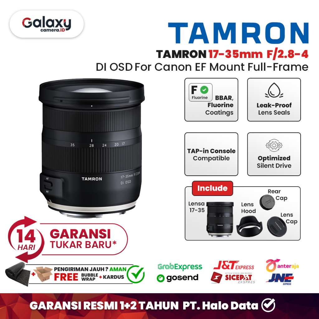 Jual Lensa Tamron 17-35mm f/2.8-4 DI OSD Lens for Canon EF FullFrame Resmi | Shopee Indonesia