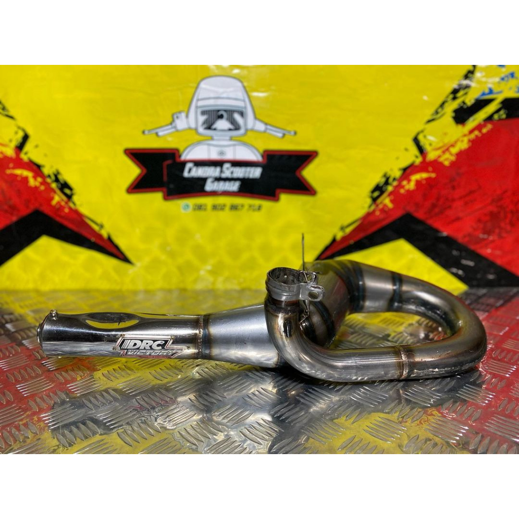 Jual Knalpot Vespa Racing DRC Buang Kanan Pendek Bahan Plat | Candra ...