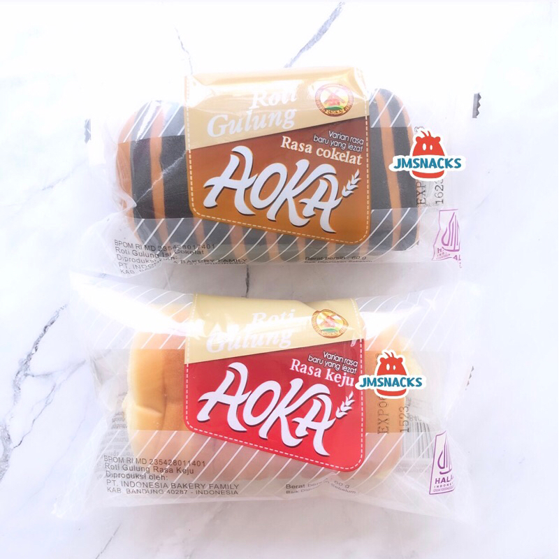 Jual [PROMO!!] Roti Gulung AOKA 60gr - ropang termurah viral ...