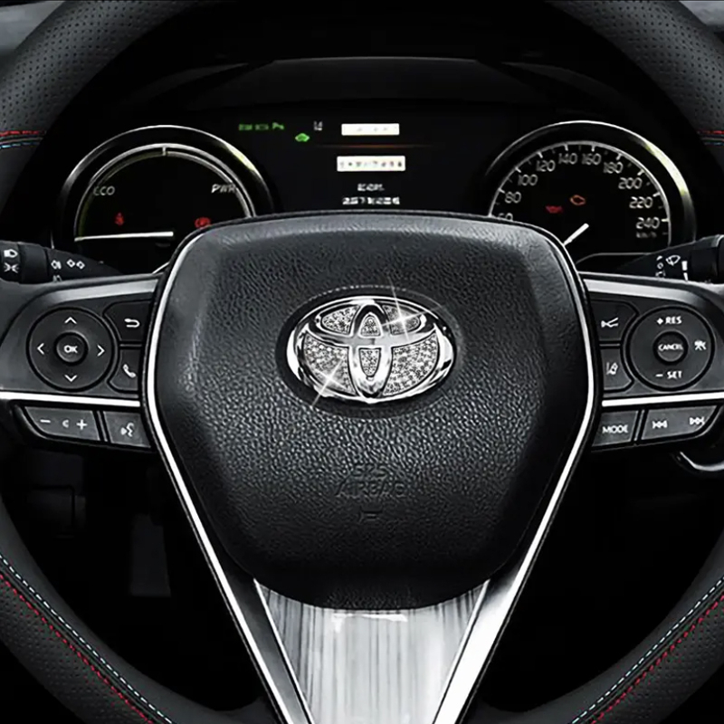 Jual Stiker Emblem Logo Stir Mobil Bling Car Steering Wheel Diamond ...