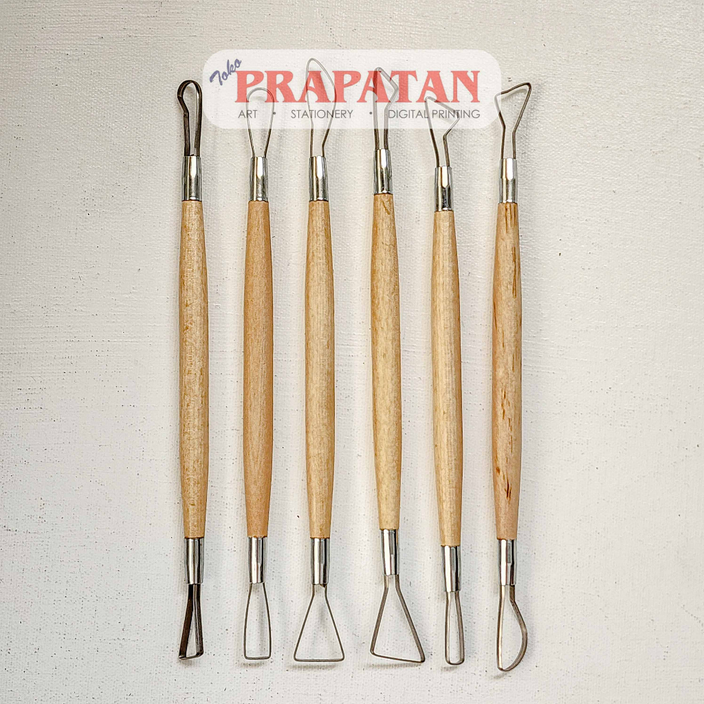 Jual V-TEC Alat Butsir Clay Kawat Set E0026-6/8 | Clay Tool | Pottery ...