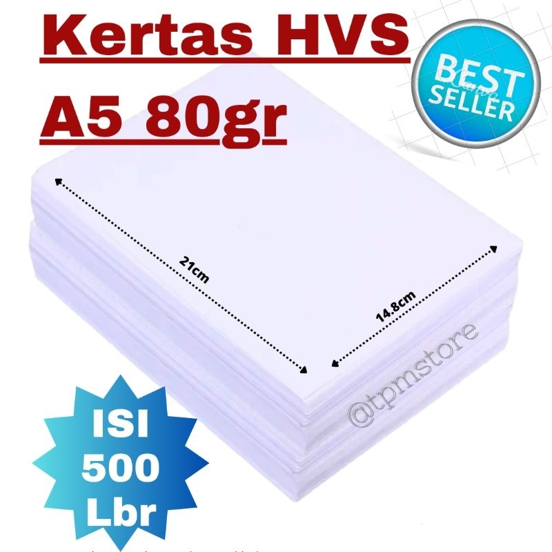 Jual Kertas HVS A5 80 Gr Fun Paper Putih 1 Rim | Shopee Indonesia