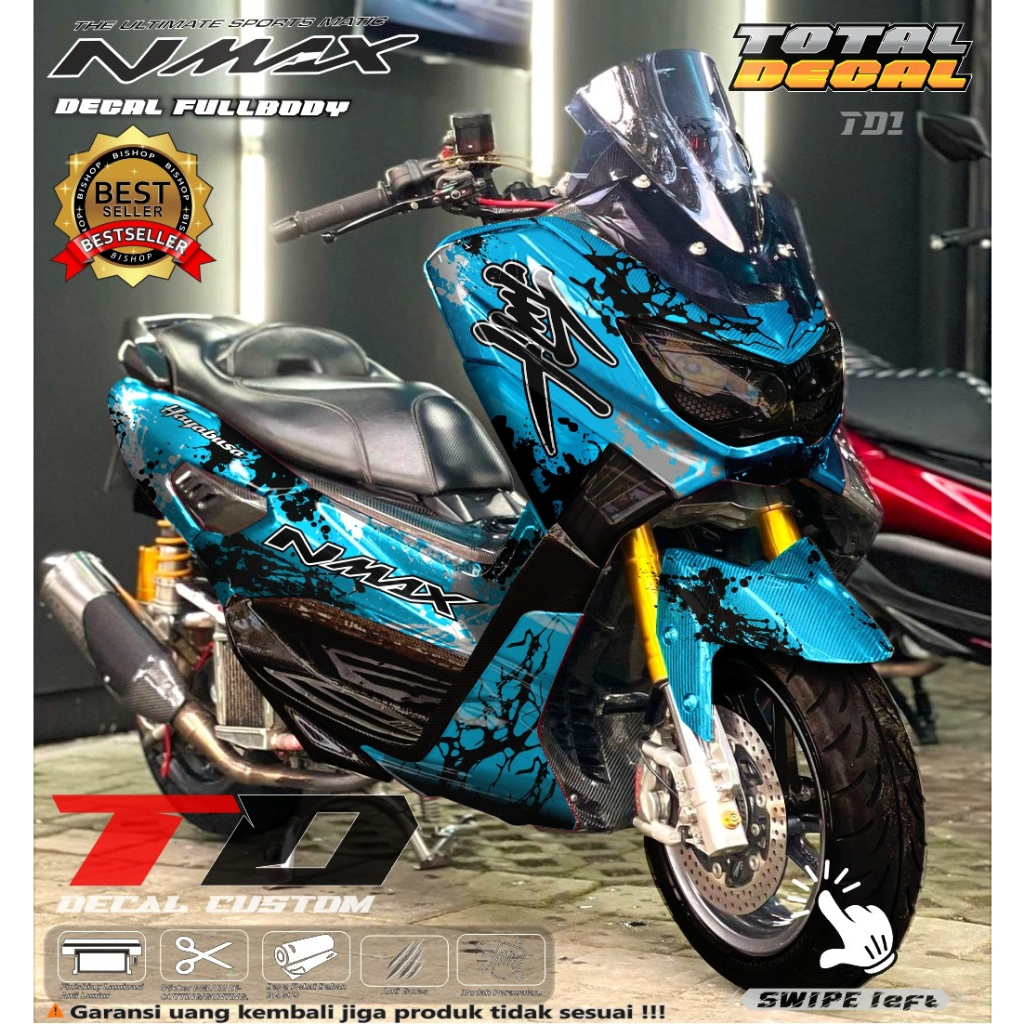 Jual decal yamaha nmax old motif hayabusa v2 stiker variasi pelindung ...