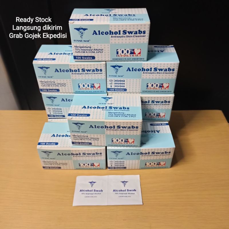Jual Alkohol Swab Cosmomed BOX isi 100 Lembar | Shopee Indonesia