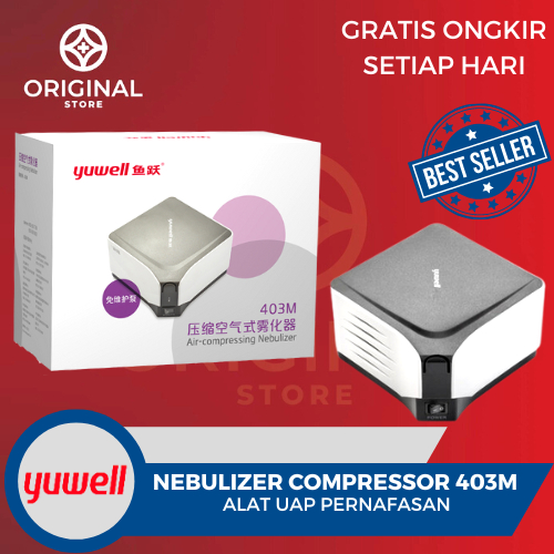 Jual Original Nebulizer Compressor Yuwell 403M | Alat Terapi Uap Pernafasan - YUWELL | Shopee ...