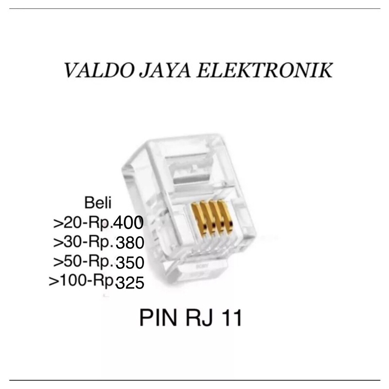 Jual Pin RJ11 Konektor Telp Rj 11 Konektor RJ11 Pin Telephone RJ 11 ...