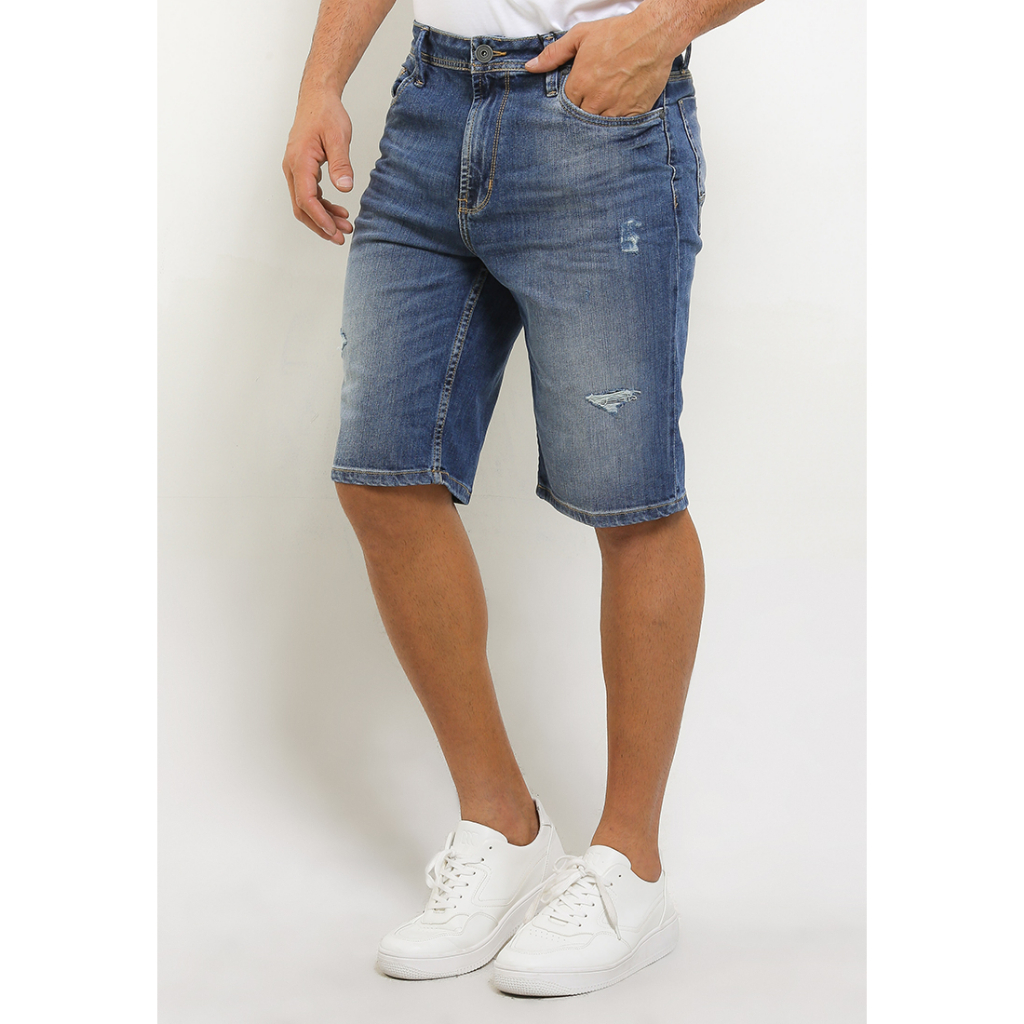 Jual TRIPLE Short Denim Stretch (340 848S 02 BWB) | Shopee Indonesia