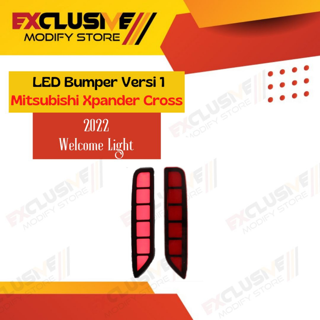 Jual LED BUMPER MITSUBISHI XPANDER CROSS WELCOME LIGHT RED VERSI 1 ...