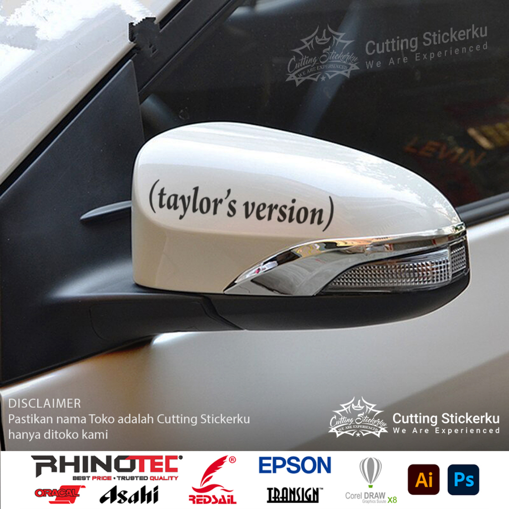 Jual Cutting Stiker Taylor's Version Variasi Motor Mobil Sticker Kaca ...